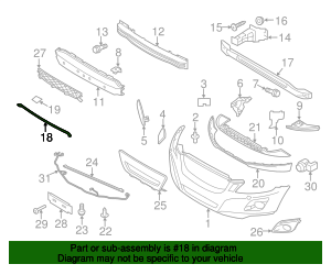 31290998 - Bumper Trim 2011-2013 Volvo XC60 | AutoNationParts.com