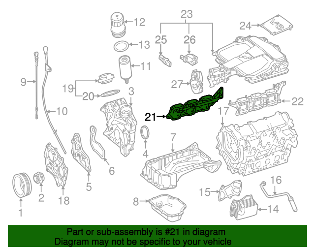 276-140-12-44 - Engine Intake Manifold 2012-2018 Mercedes-Benz ...