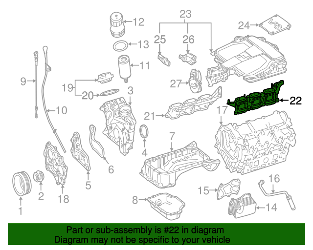2012-2018 Mercedes-Benz Engine Intake Manifold 276-140-13-44 ...