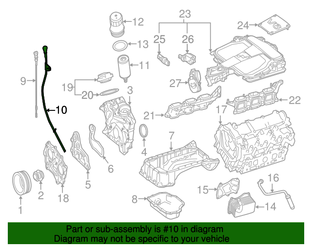 276-010-46-10 - Guide Tube 2016-2018 Mercedes-Benz GLE 350 | Mercedes ...