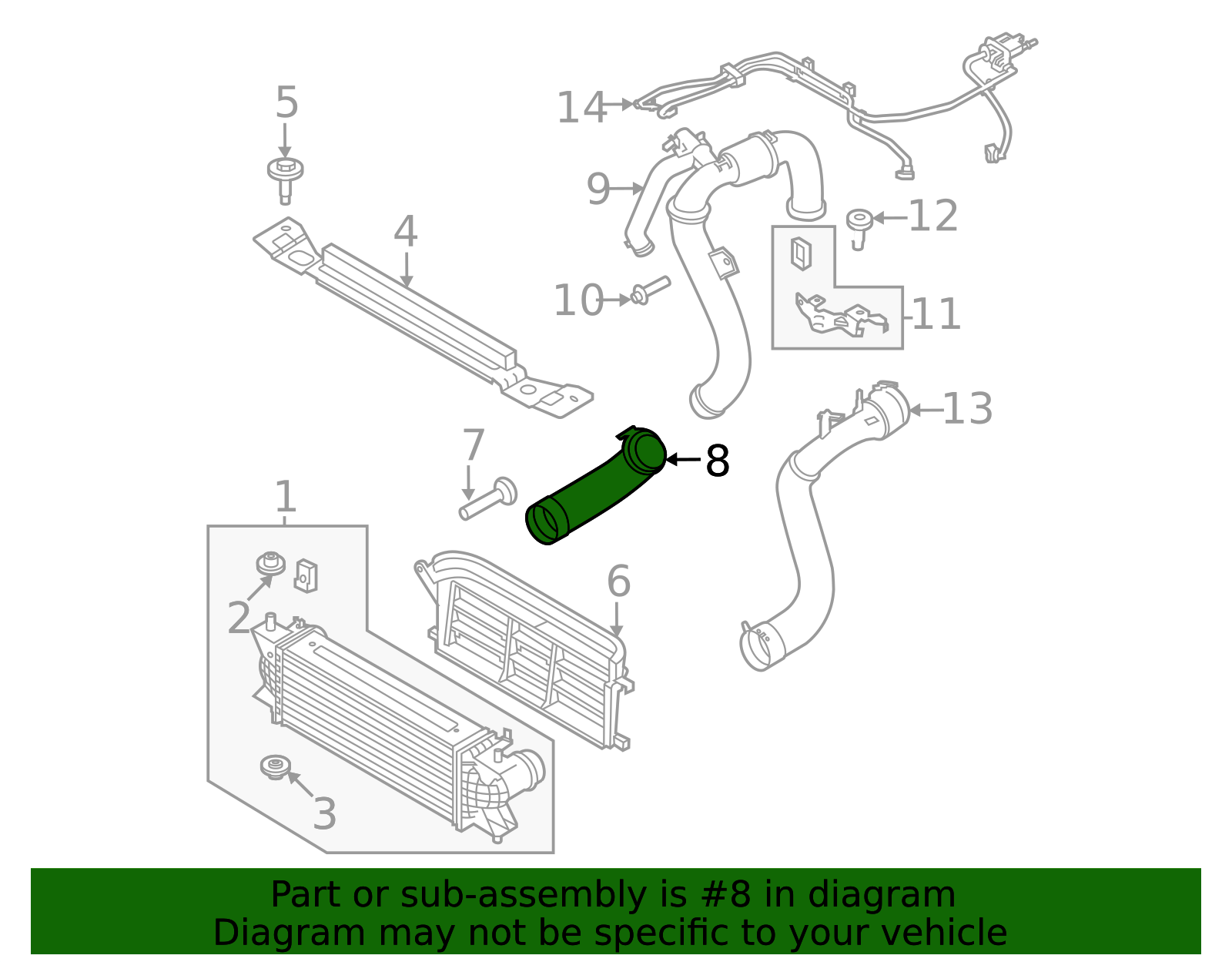 2021-2024 Ford Inter-Cooler Hose MB3Z-6C646-C | OEM Parts Online