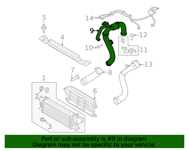 2021 Ford Bronco Upper Duct MB3Z-6C646-B | OEM Parts Online
