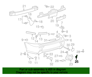 90109-06383 - Bumper Cover Bolt 2008-2014 Lexus IS F | AutoNationParts.com