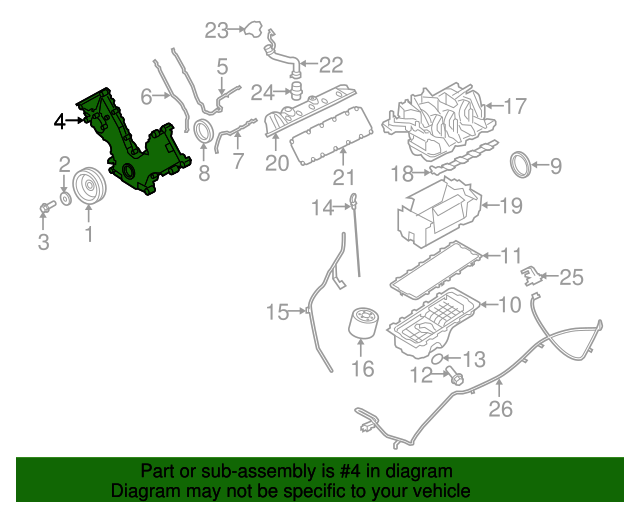 2001-2019 Ford Timing Cover 2L3Z-6019-BA | OEM Parts Online