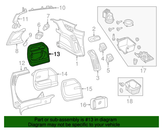 2017-2020 Chrysler Cargo Trim Panel - Driver's Side (LH) 5RM05DX9AH ...