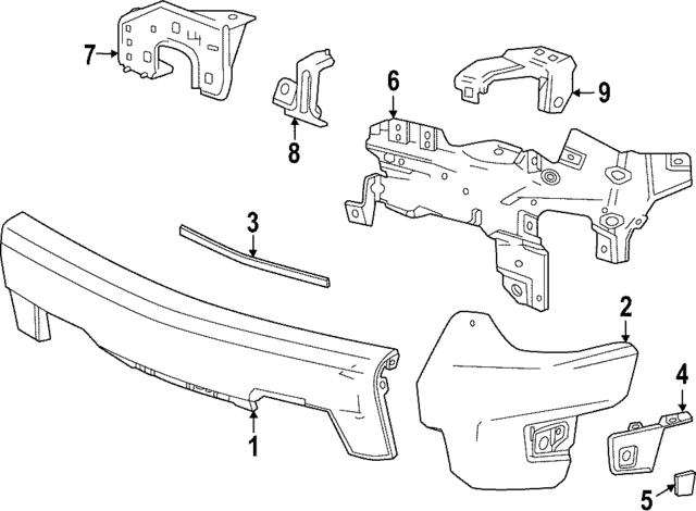 2022-2023 Chevrolet Silverado 1500 Outer Molding Cover 84879012 GM ...