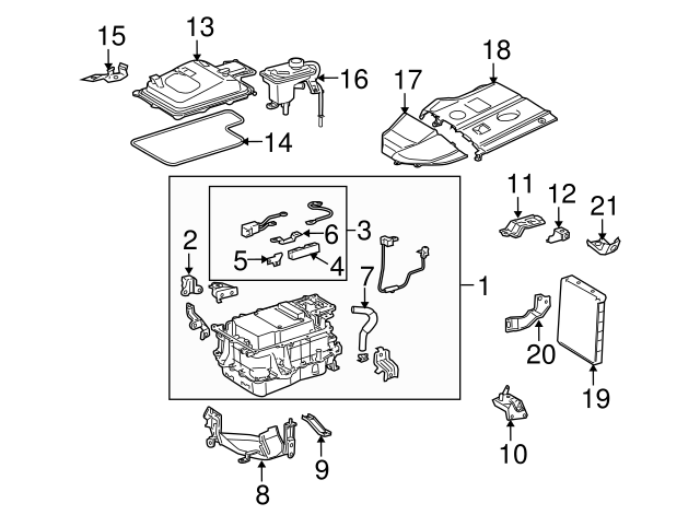 2006-2008 Lexus RX400h Inverter Assembly G92A0-48080 | OEM Parts Online