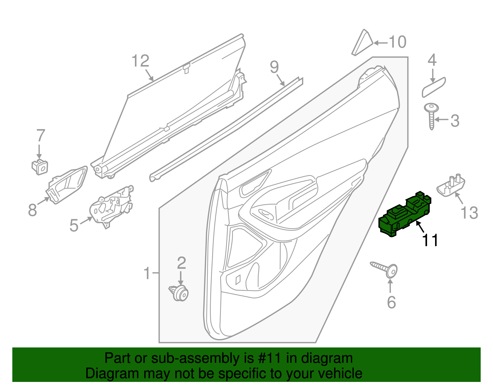 2013-2019 Hyundai Window Switch 93580-2W000 | Retail Performance Auto Parts