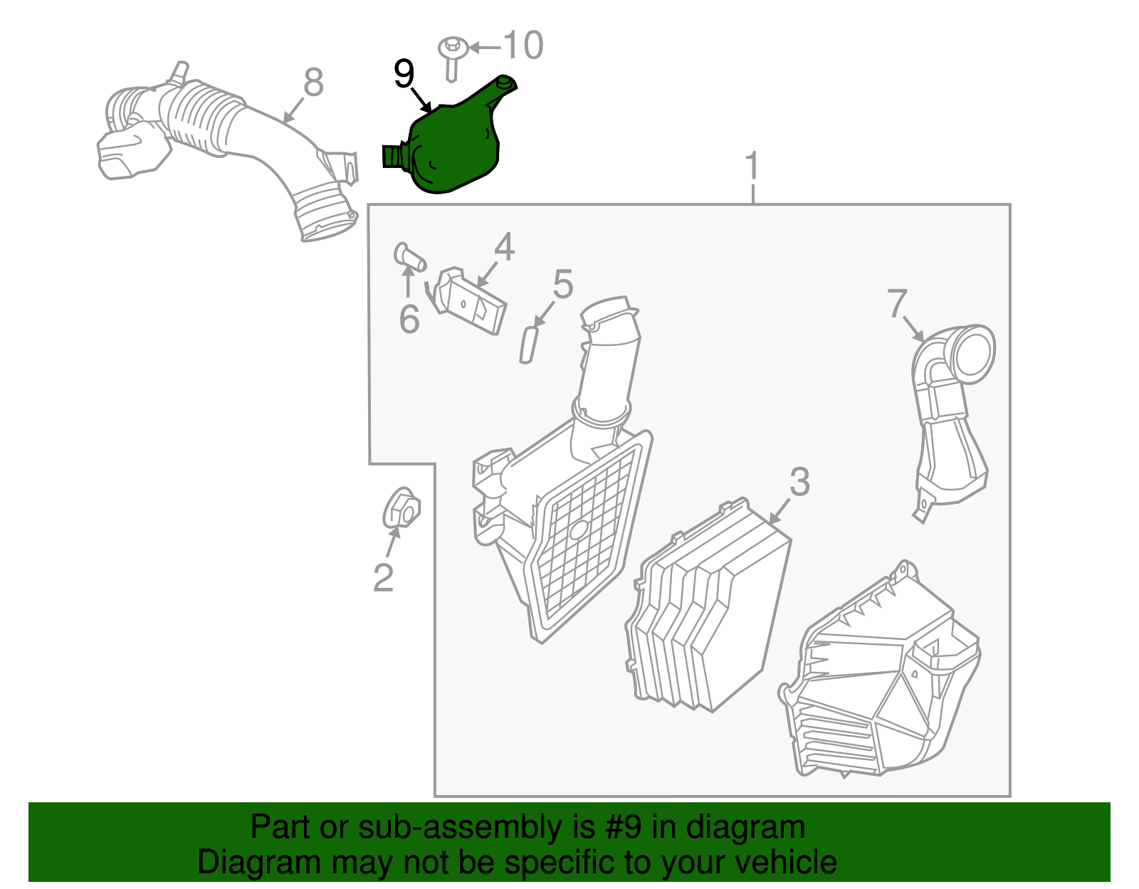 AE5Z-9F763-A - Engine Air Intake Resonator 2010-2012 Ford | Big 3 Auto ...