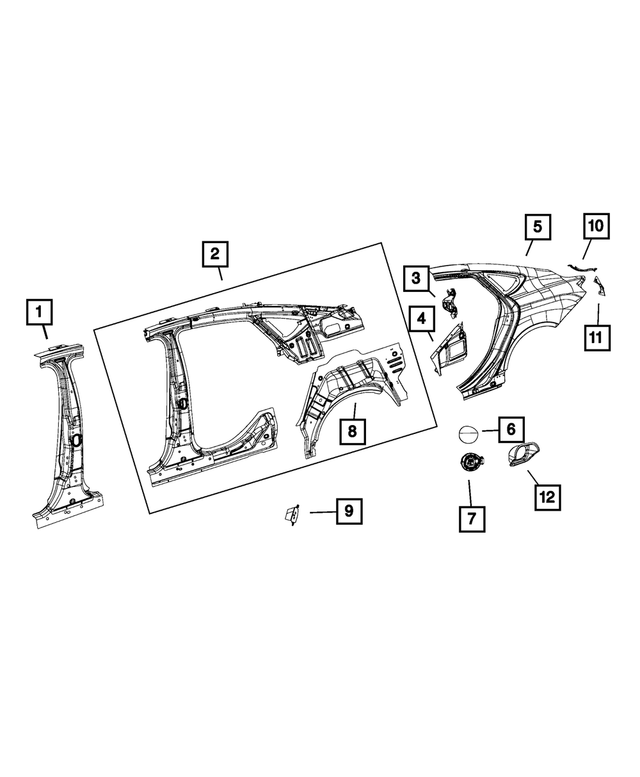 MOPAR GENUINE FUEL FILLER HOUSING - 68137578AC - 68137578AC | Mopar ...