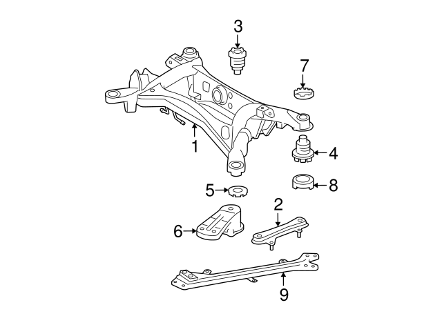 52203-30070 - Suspension Crossmember Stop 2006-2014 Lexus ...