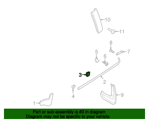 W714702-S439 - Molding Clip 2009-2019 Ford Flex | Ford Parts Direct