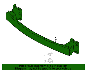 64900-K5000 - Bumper Impact Bar 2022-2024 Hyundai Santa Cruz ...