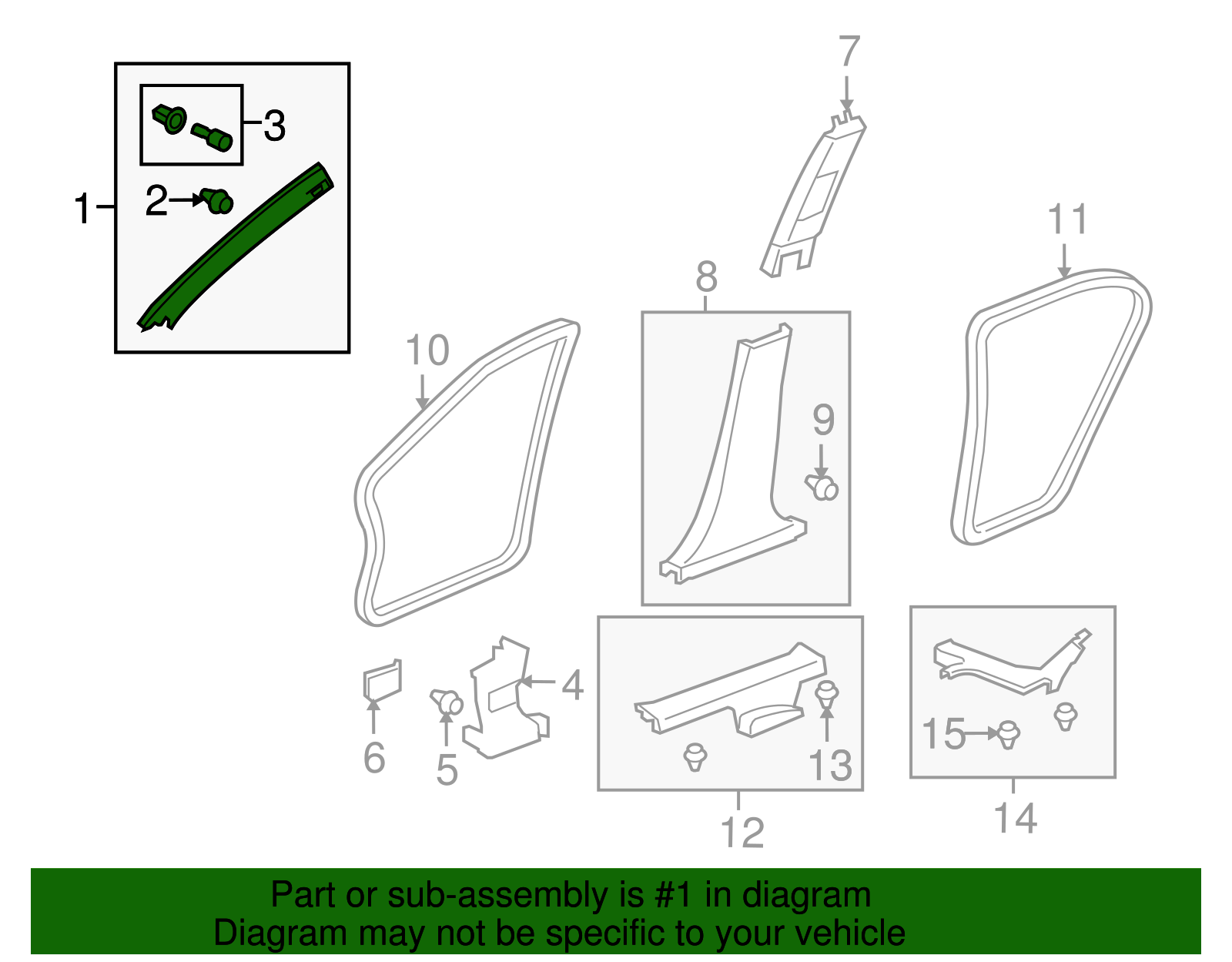 84101-TP6-A01ZB - 2010-2012 Honda - Garnish Assembly R Front Pillar ...