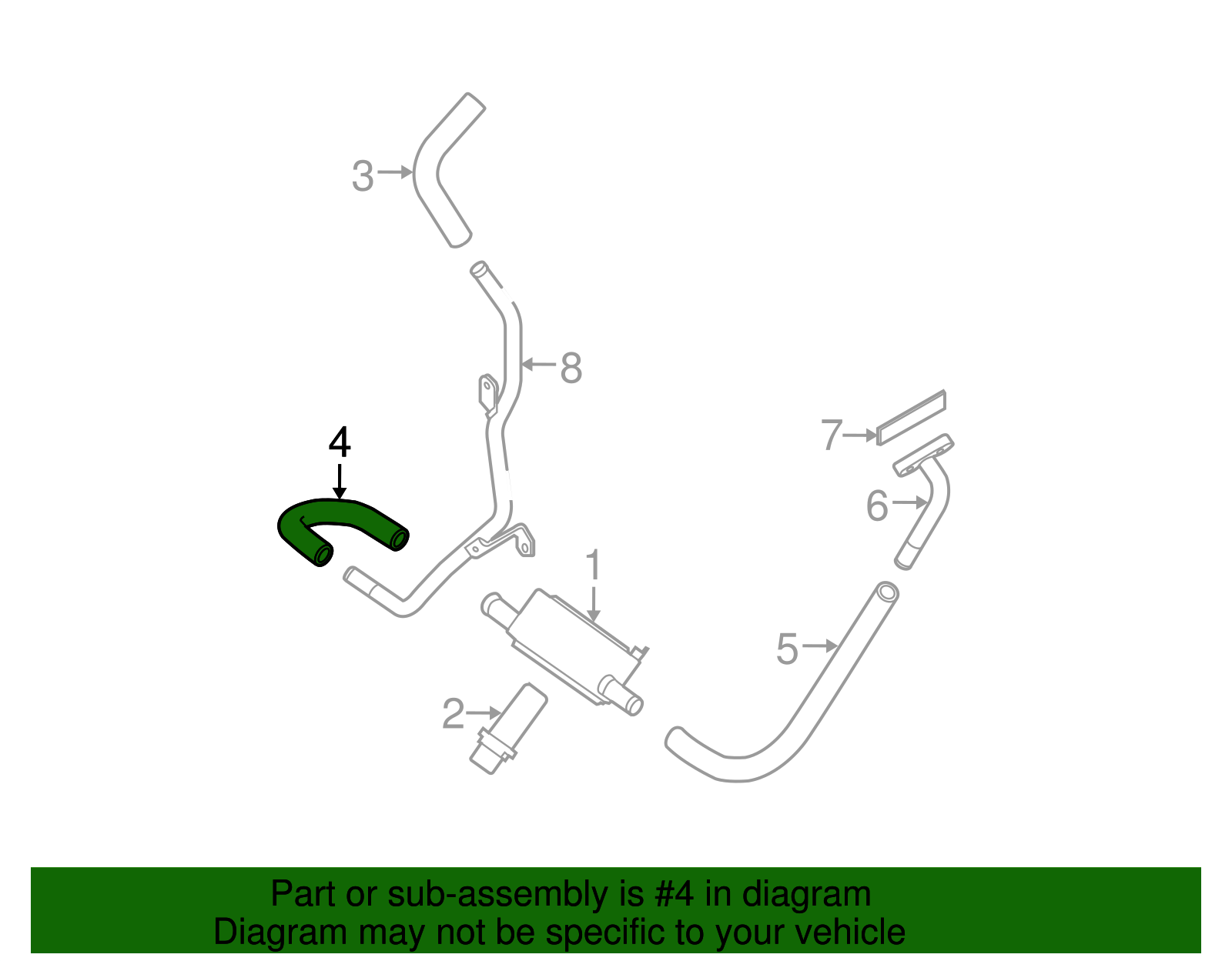 2011-2017 Nissan Hose 21306-ZV00A | My Nissan Part