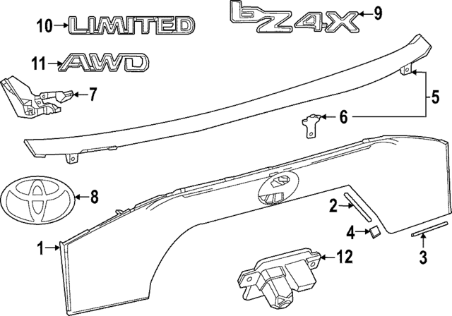 76812-42130 - Trim Molding 2023-2024 Toyota bZ4X | Longo Toyota Parts