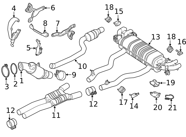 Genuine BMW 18-32-8-662-903 | Converter Lower Bracket | FREE Shipping ...