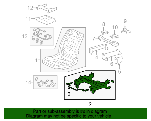 81166-SWA-A52 - Slide Assembly, Sws - 2007-2011 Honda CR-V | Genuine ...