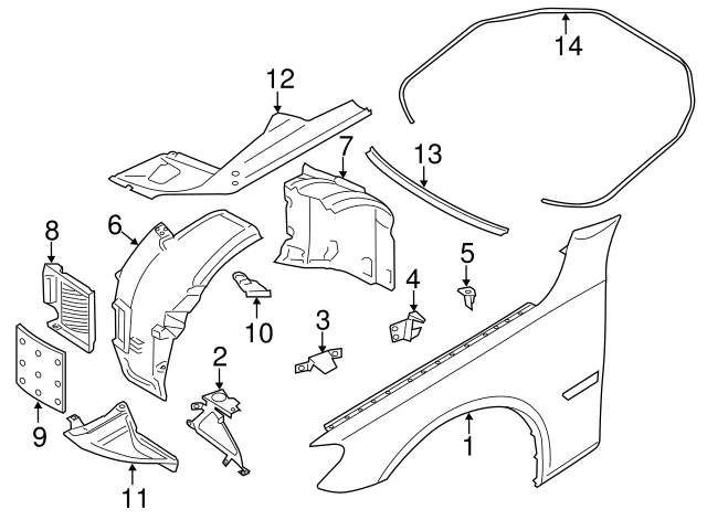 51767019801 - 2009-2015 BMW Cover (51-76-7-019-801) | BMW of South ...