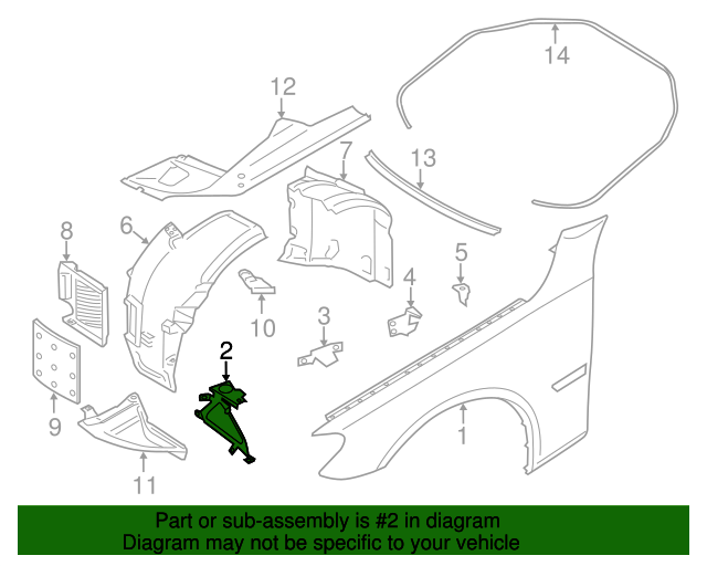 Genuine BMW 41-35-7-207-186 | Fender Mount Bracket | FREE Shipping on ...