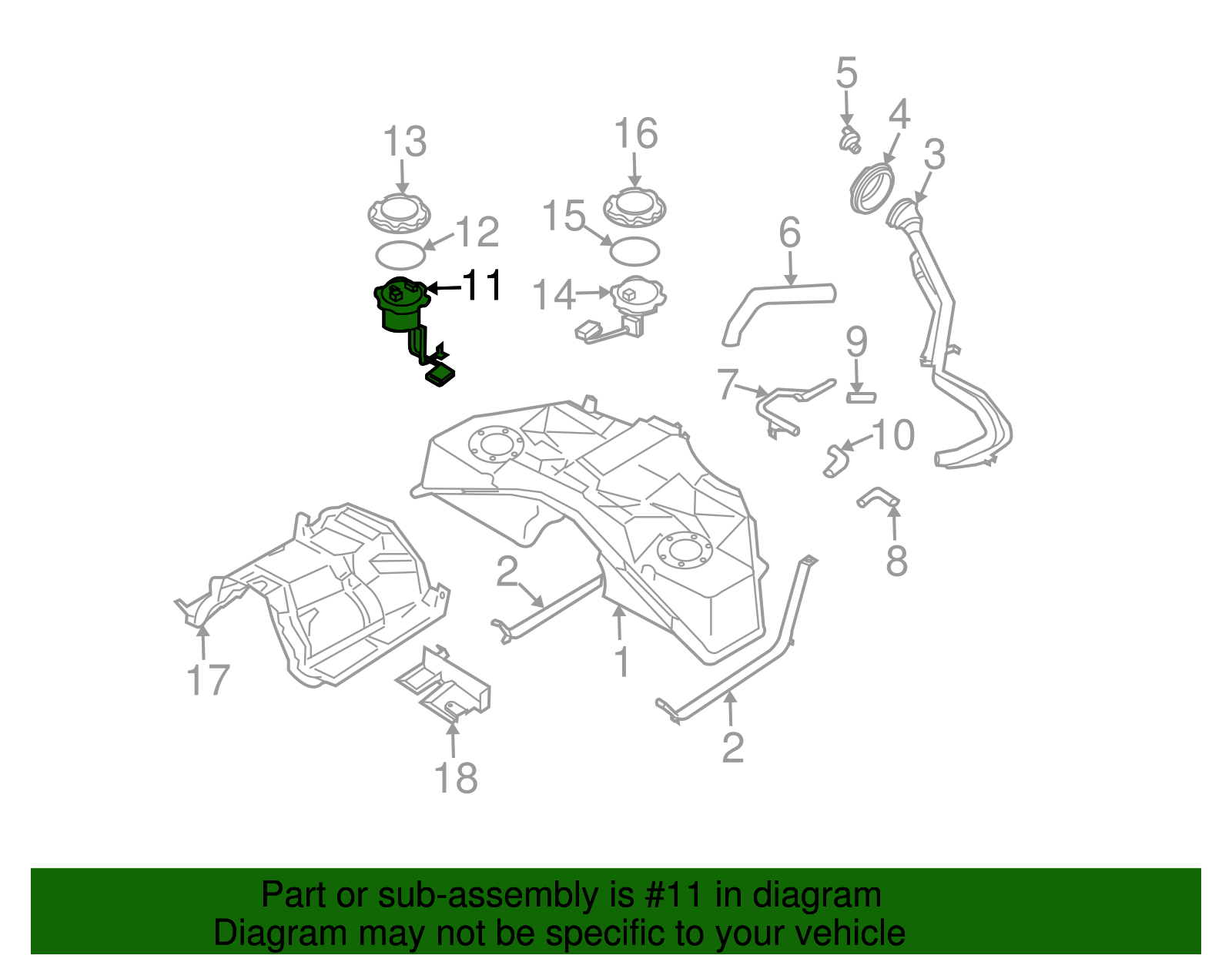 2003-2005 Nissan 350Z Electric Fuel Pump A7040-CD01A | My Nissan Part