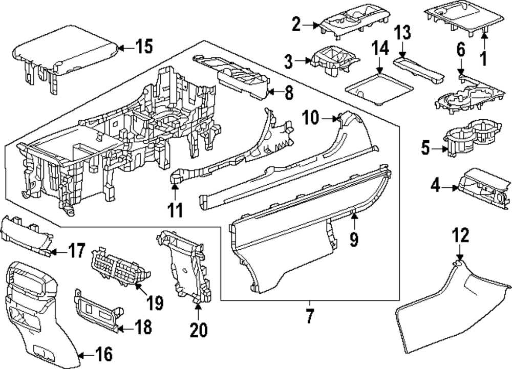 83413-T90-A34ZA - 2023-2025 Honda Pilot - Cup Holder | Genuine Honda Parts