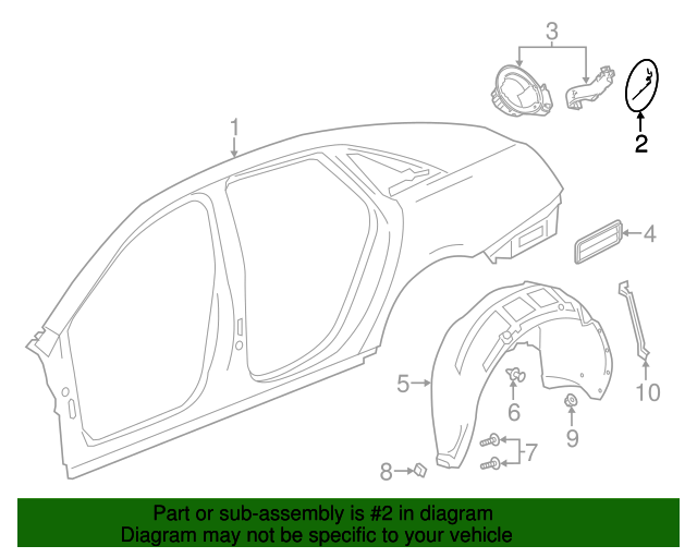 84287350 GM Fuel Tank Filler Door | GM Parts Store