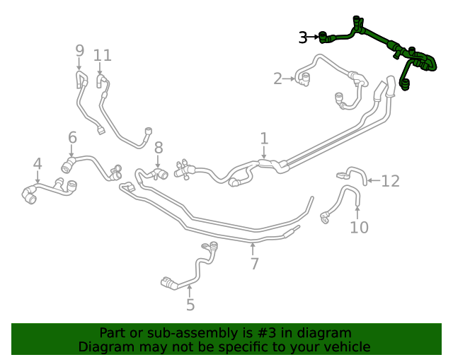 17128602740 - 2017-2022 BMW M760i xDrive Water Outlet Hose (17-12-8-602 ...