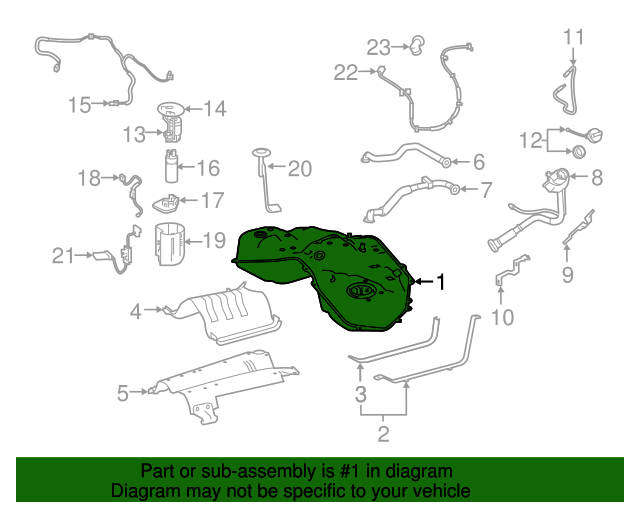 2018 Lexus Fuel Tank 77001-11090 | OEM Parts Online