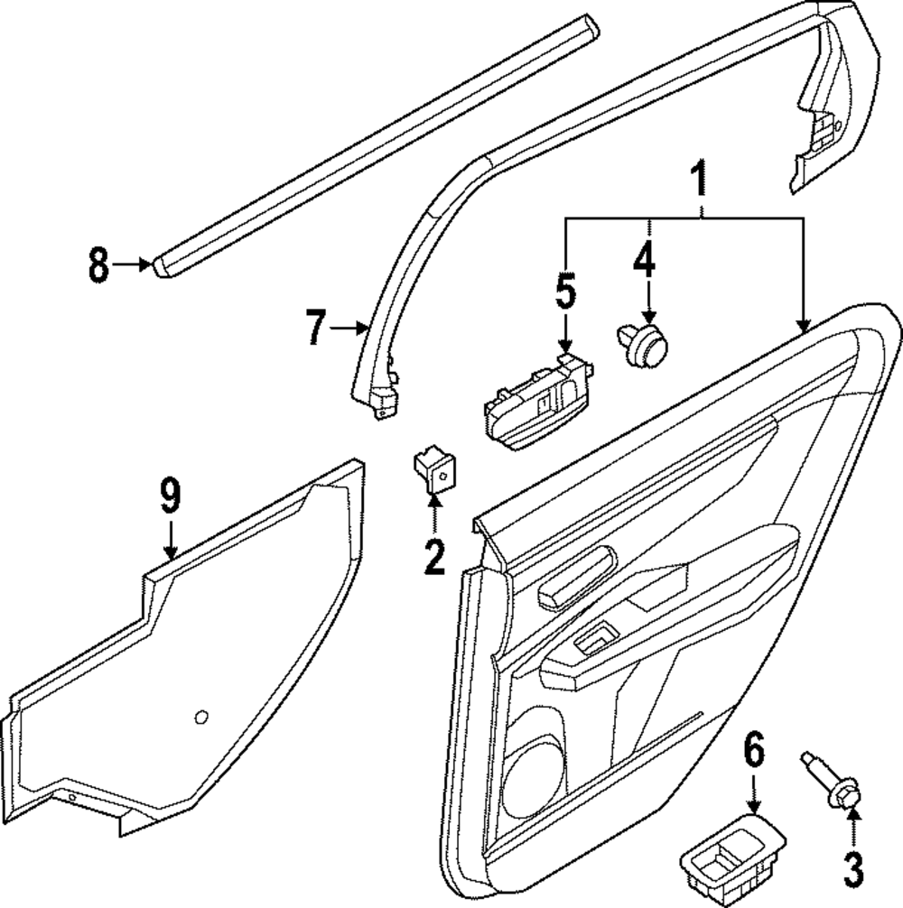 2023-2025 Nissan ARIYA Window Trim 822D4-5MP0A | Nissan RVA