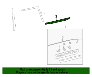 75730-60070 - Belt Molding - 2008-2011 2013-2020 Lexus LX570 | MyLexusParts