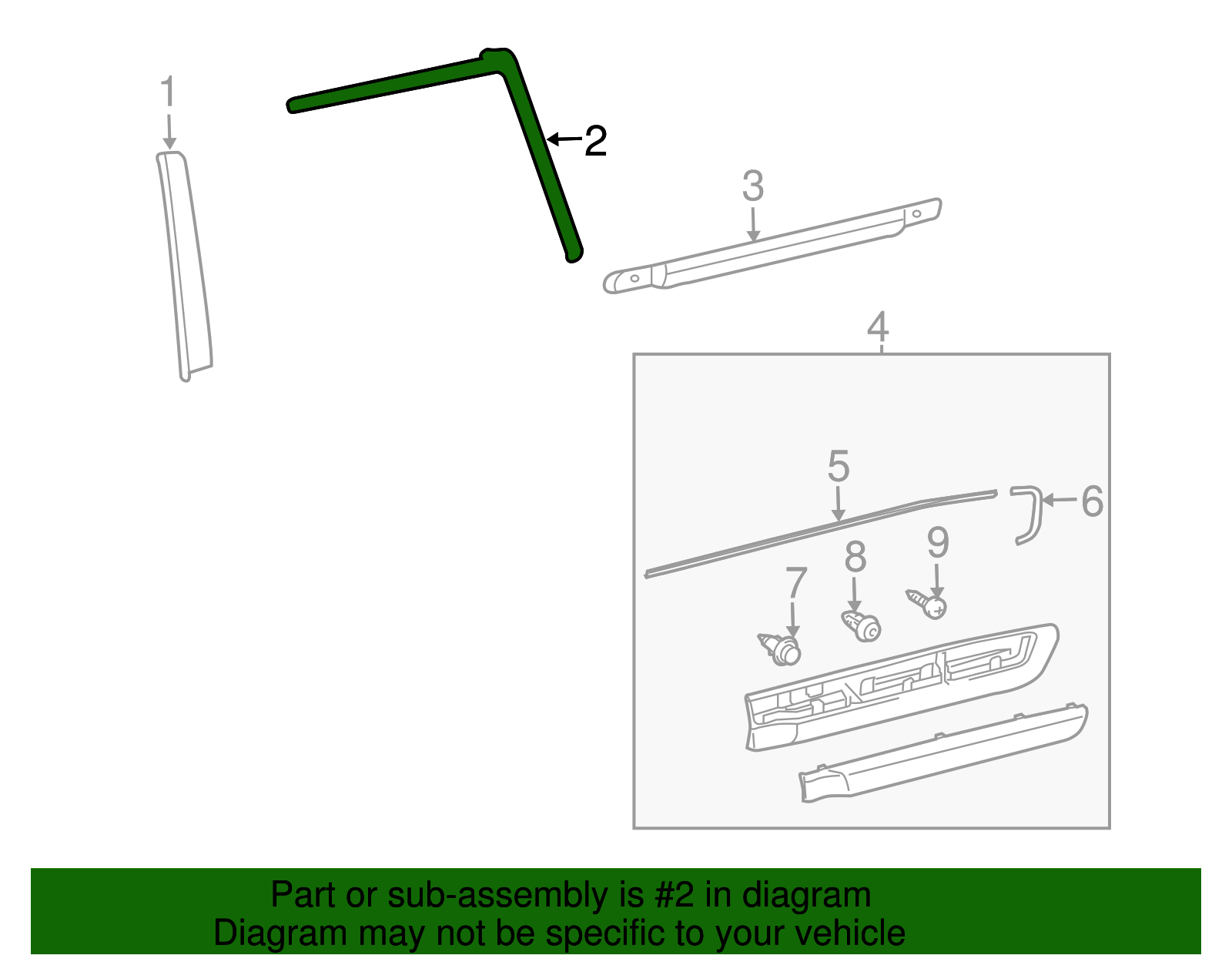 2008-2015 Lexus LX570 | Black Out Tape | 75923-60020 | OEM Vehicle Parts