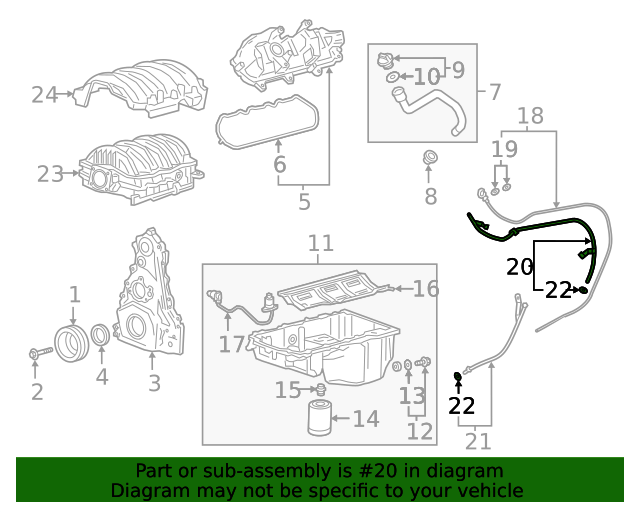 2018-2024 GM Oil Tube 12684848 GM | GMPartsDirect.com