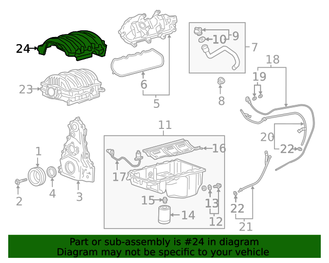 2018 GM Engine Intake Manifold Cover 12645101 | GMPartsDirect.com