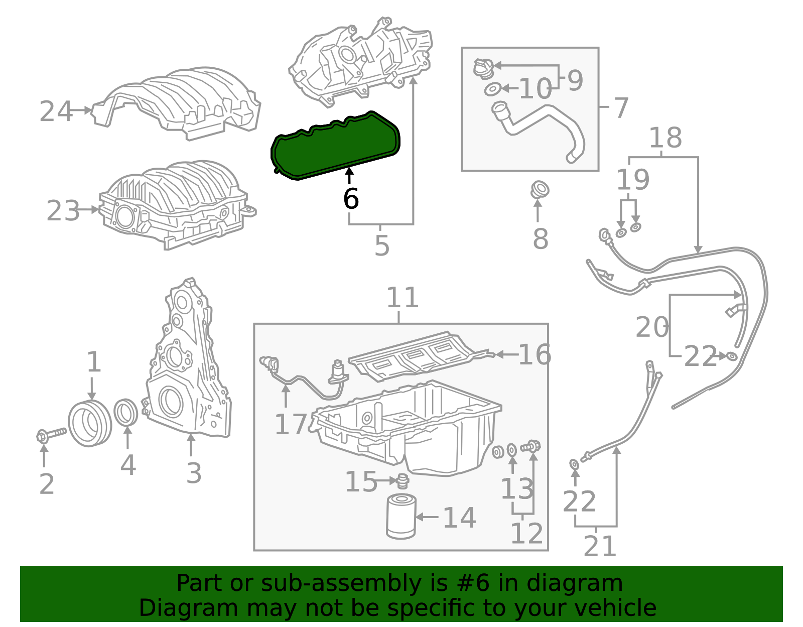 2014-2025 GM Valve Cover Gasket 12630883 GM | GMPartsDirect.com