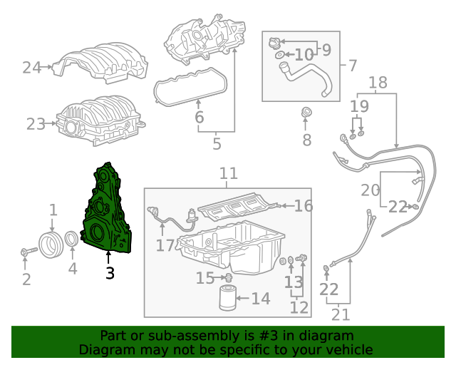 2018-2020 GM Engine Timing Cover 12693269 | GMPartsDirect.com
