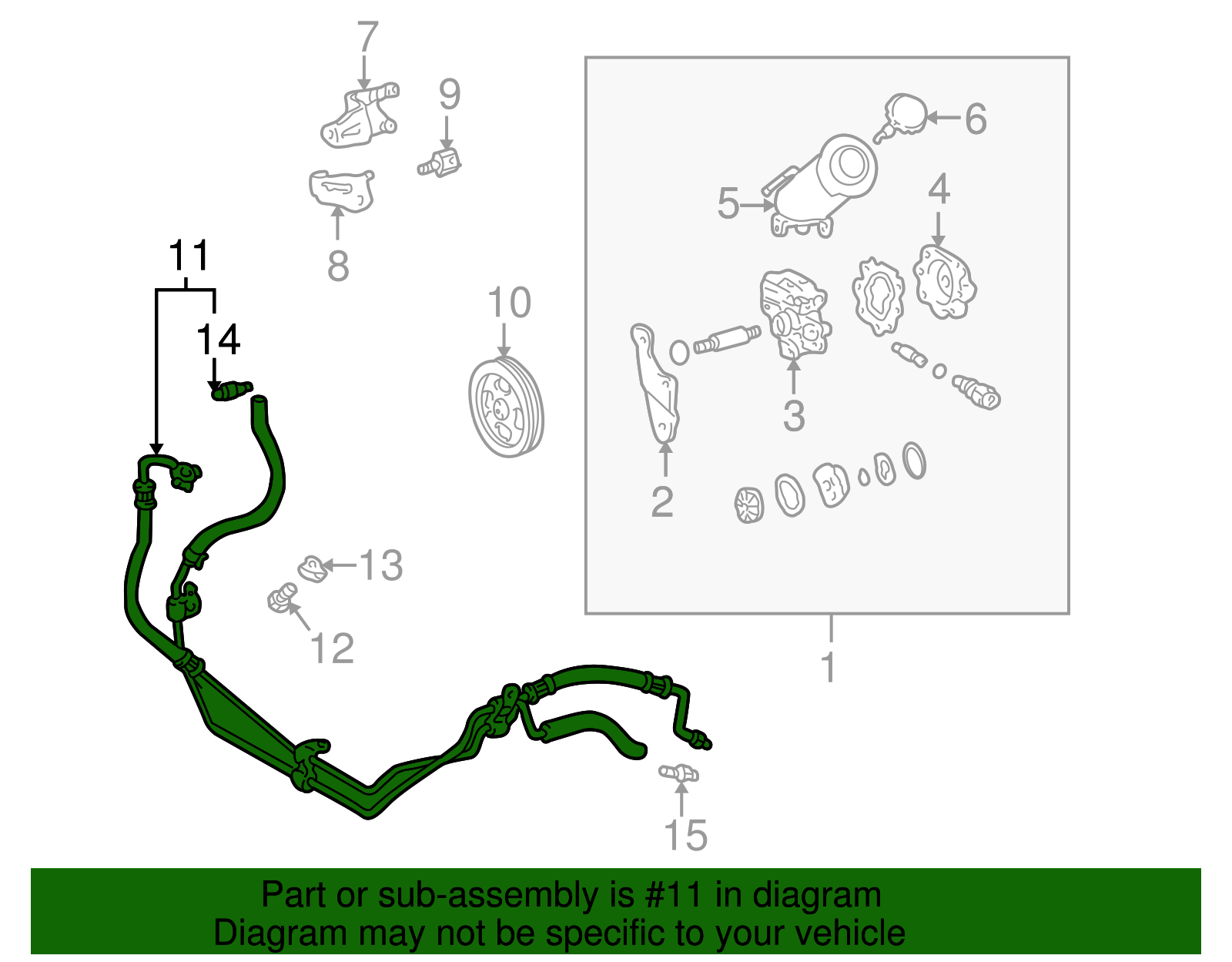 Toyota Parts Power Steering Pressure Hose 44410-35570 | Toyota Parts ...