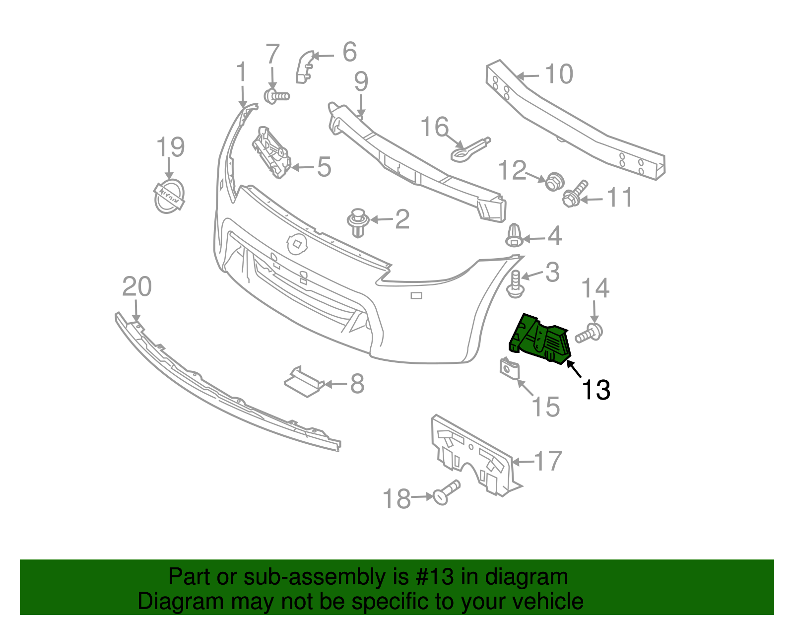 2009-2012 Nissan 370Z Sight Shield 62235-1EA0A | Scott Evans Nissan Parts