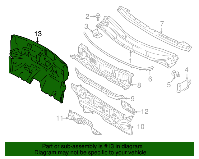 2012-2019 Nissan Versa Engine Compartment Insulation 67900-1HL0A ...