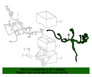 2013-2016 Ram Battery Wiring - Driver's Side (LH) 68147498AC ...