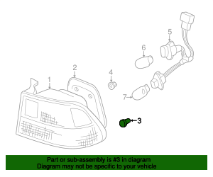 90650-SL9-003 - Grommet, R Rear Combination (White) 1996-2006 Honda ...