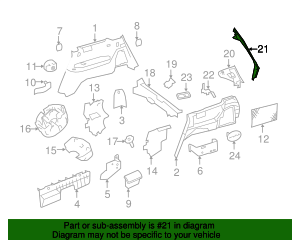 251-690-30-26-9051 - Body D-Pillar Trim Panel 2011-2012 Mercedes-Benz R ...