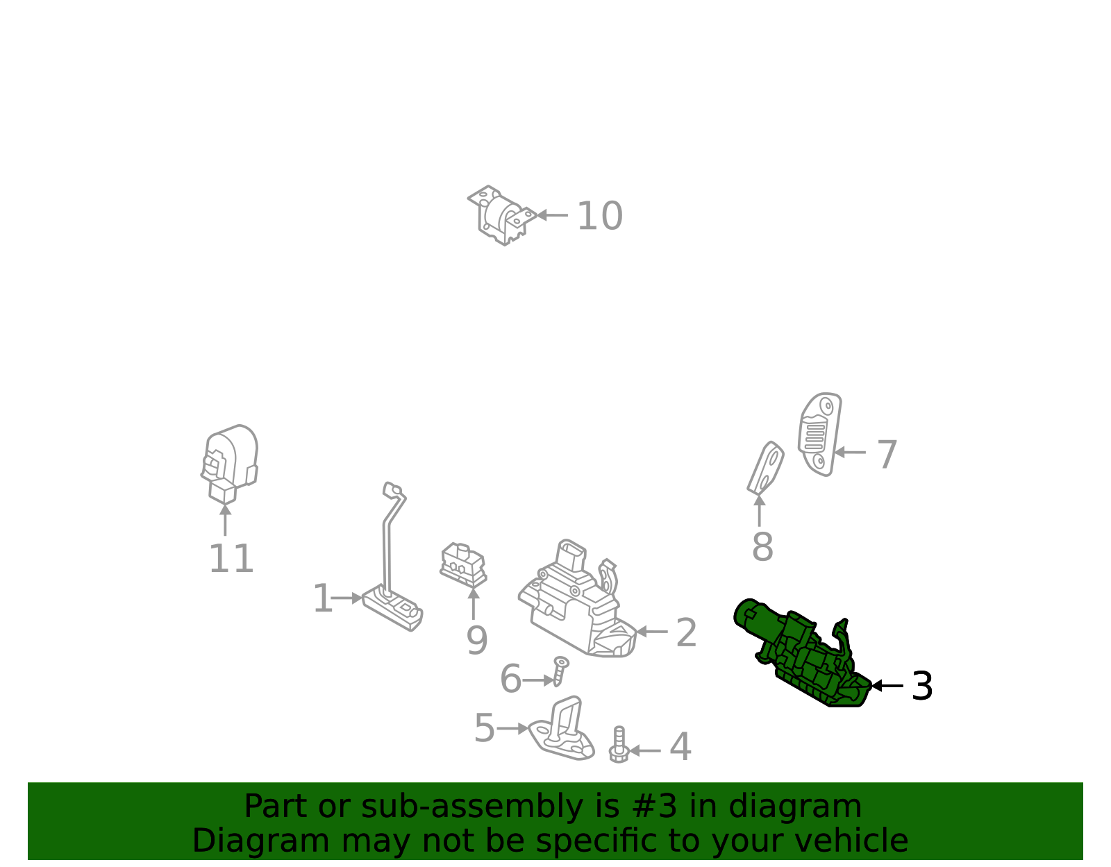 81800-P2100 - Latch Assembly 2021-2025 Kia Sorento | Kia.Parts Store