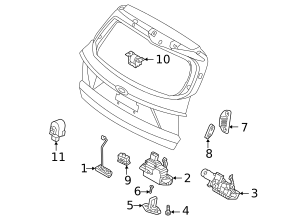 81880-P2100 - Lift-Gate Latch Release Switch 2021-2024 Kia Sorento ...