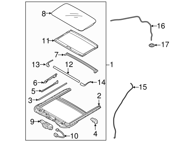 81642-3Q000 - Air Deflector Link - 2011-2014 2016-2019 Hyundai Sonata ...