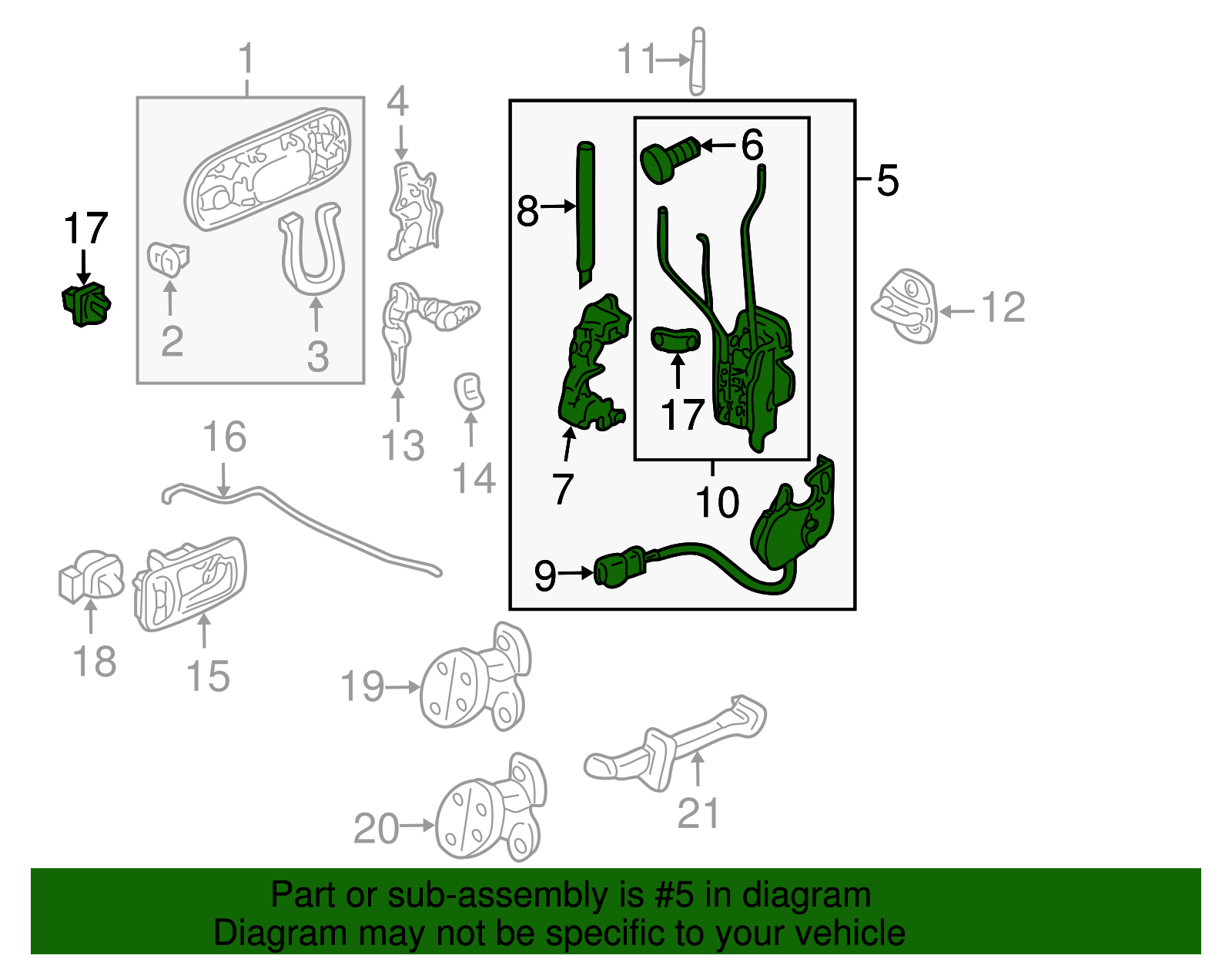 1997-2001 Honda CR-V Lock Assembly 72150-S10-A11 | Retail Performance ...