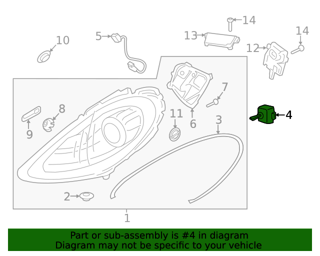 2017-2023 Porsche Headlight Bulb 958-631-219-00 | AutoNation Parts