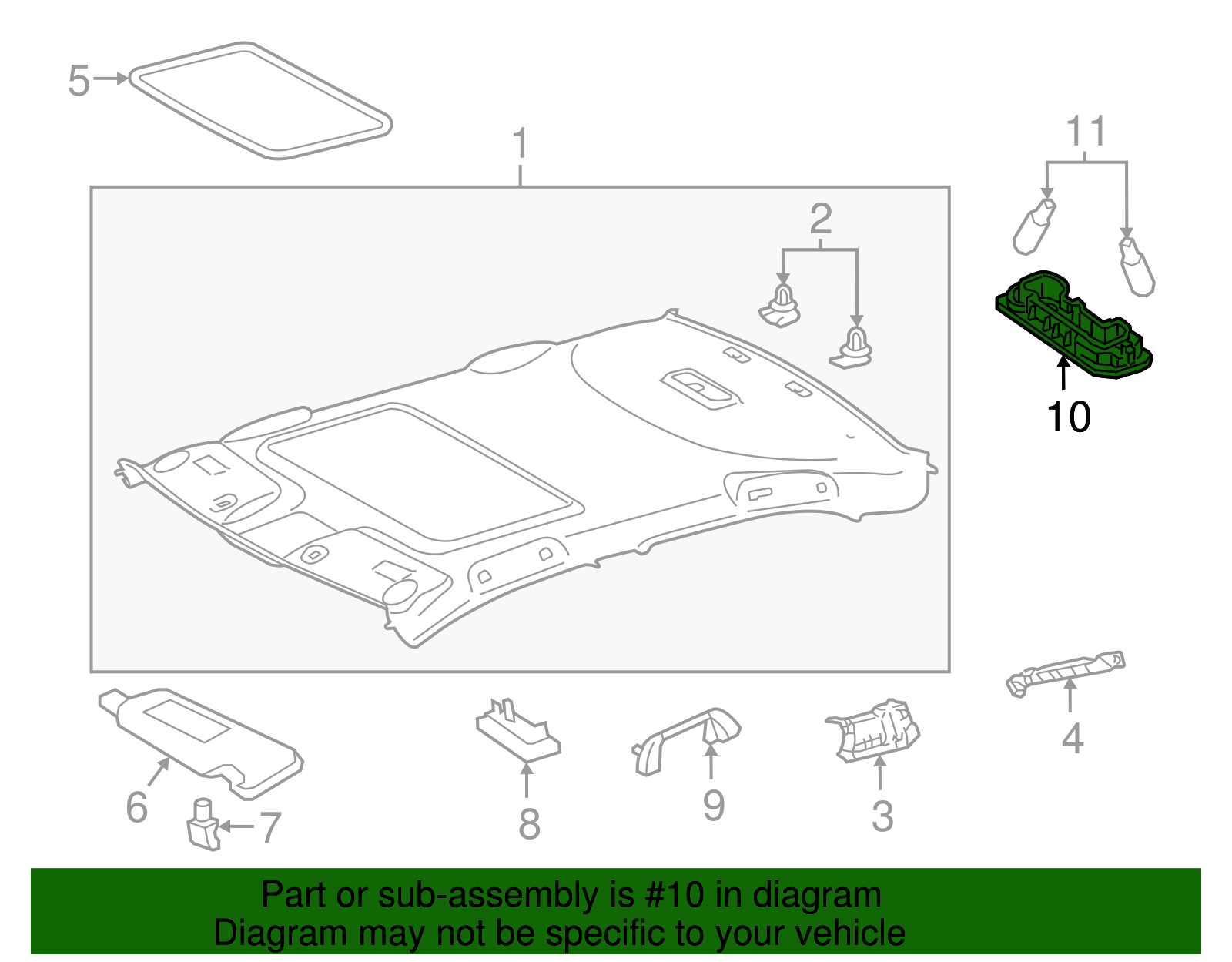 81360-06060-B0 - Reading Lmp Assembly - 2012-2017 Toyota Camry | Nucar ...