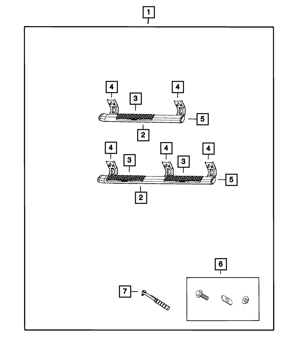 82213619AB - Stainless Steel, Cab Length Tubular Side Steps For Regular ...