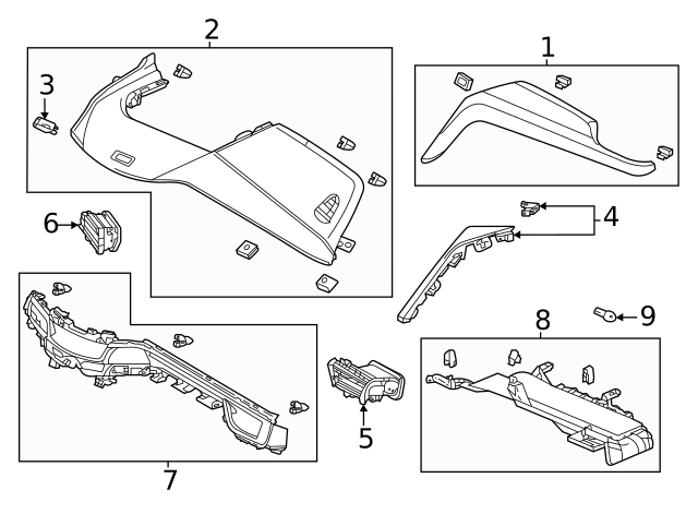 2021-2023 Acura TLX Inner Trim 83440-TGV-A03ZD | AutoNationParts.com